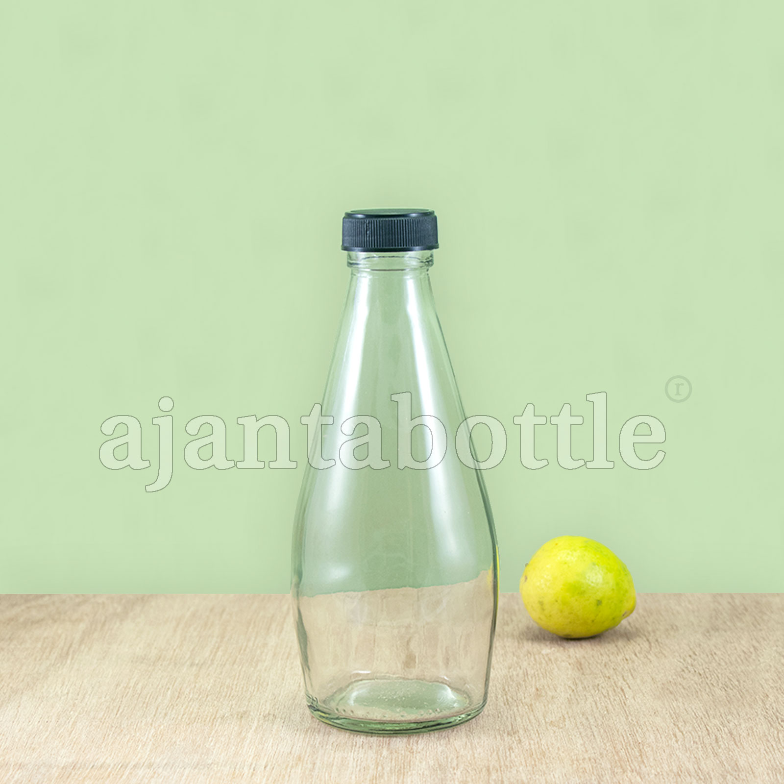 250 ml Juice Oval Glass Bottle 28 mm PP Neck - AjantaBottle