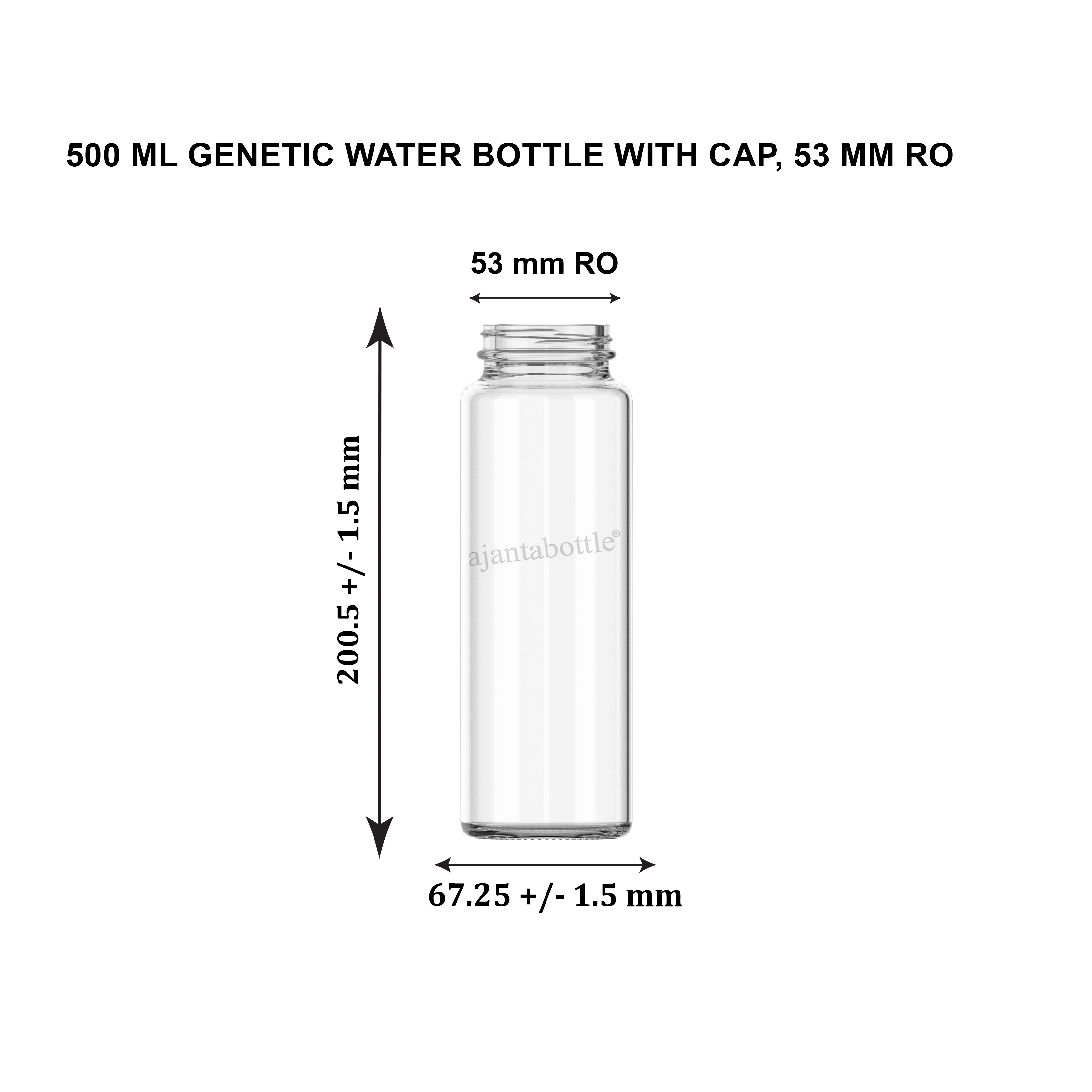 500 ml Generic Bottle with Cap - Ajanta Bottle Pvt Ltd