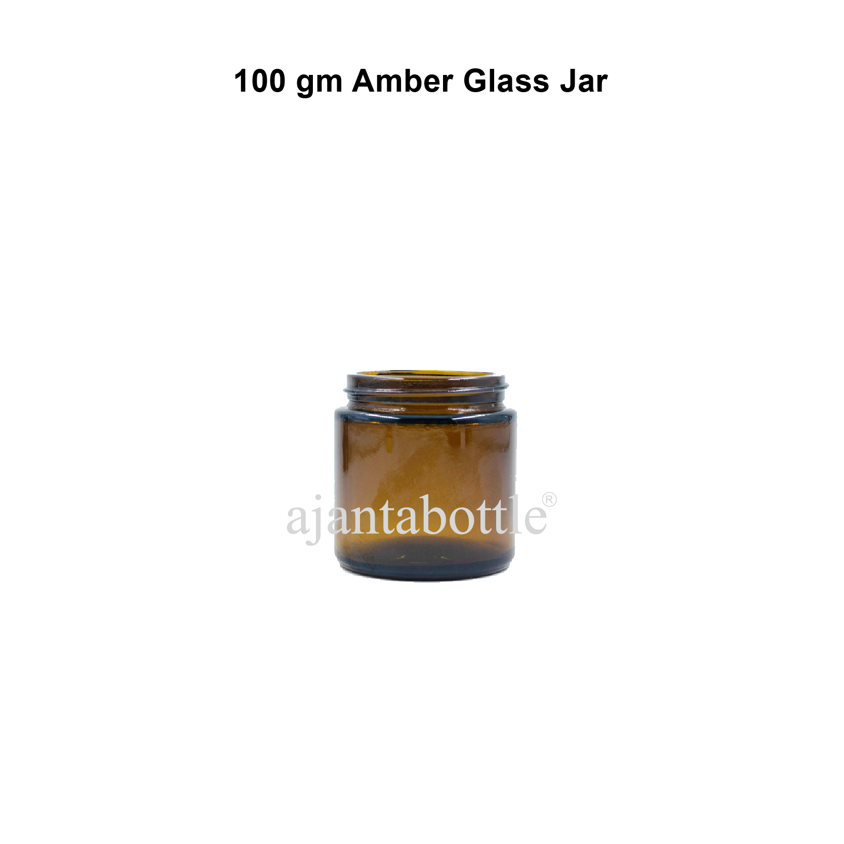 100 gm Amber Glass Jar - Ajanta Bottle Pvt Ltd