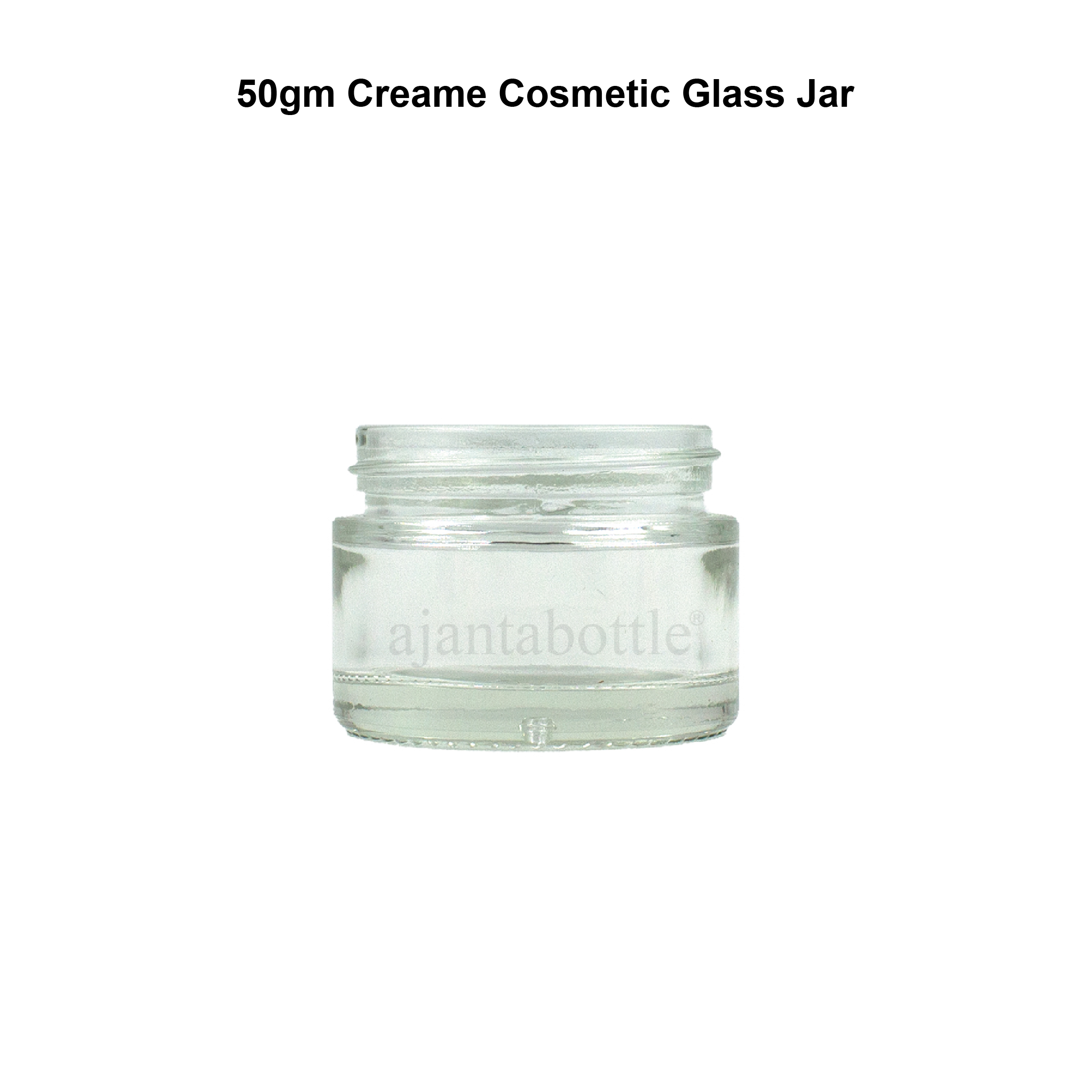 50 GM CREAM COSMETIC GLASS JAR - Ajanta Bottle Pvt Ltd