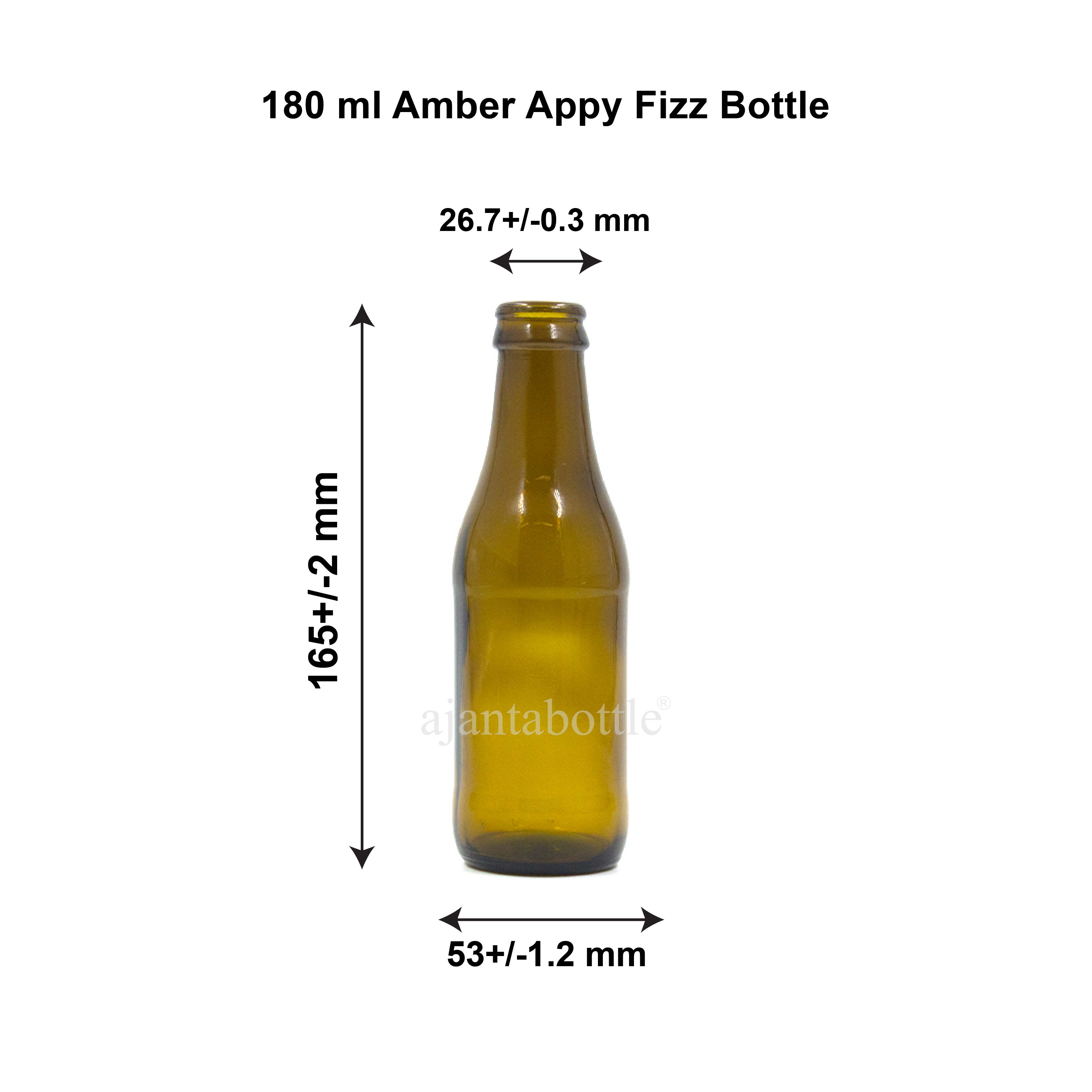 180 ml Amber Appy Fizz Bottle - Ajanta Bottle Pvt Ltd