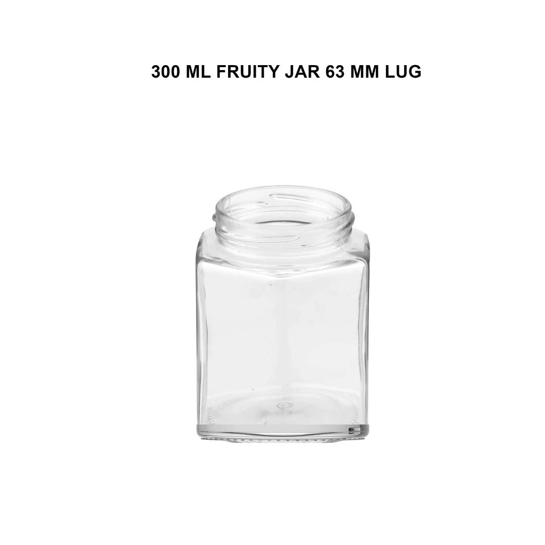 300 ml Fruity Glass Jar 63 mm Lug - Ajanta Bottle Pvt Ltd